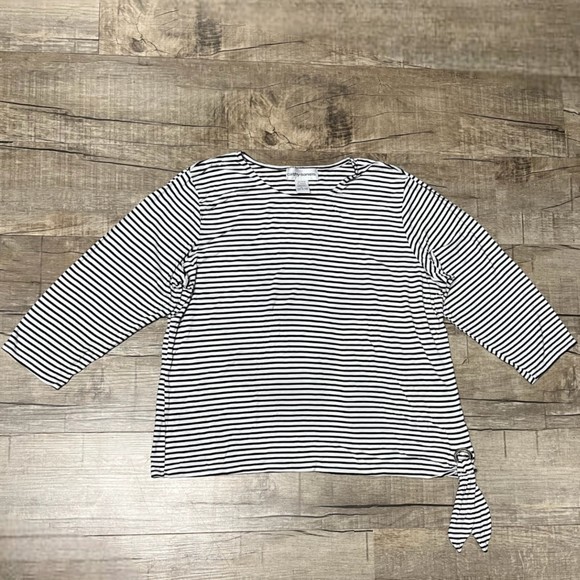 cathy daniel's | Tops | Cathy Daniels Cd Black White Stripe Shirt ...